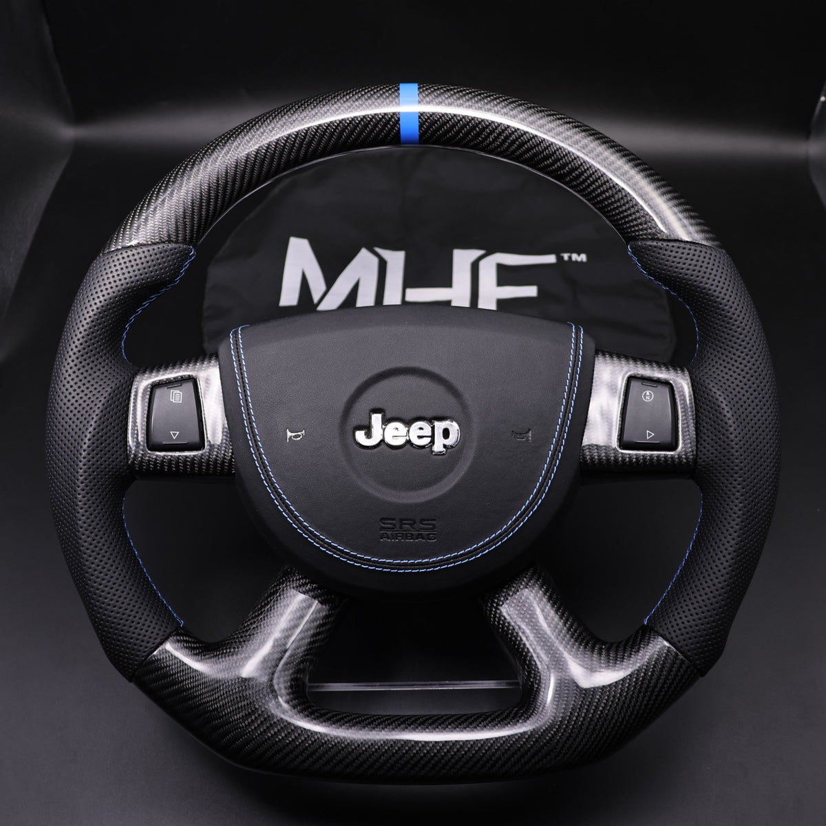 2008-2010 WK1 Jeep Grand Cherokee Light Blue Accent Steering Wheel ...