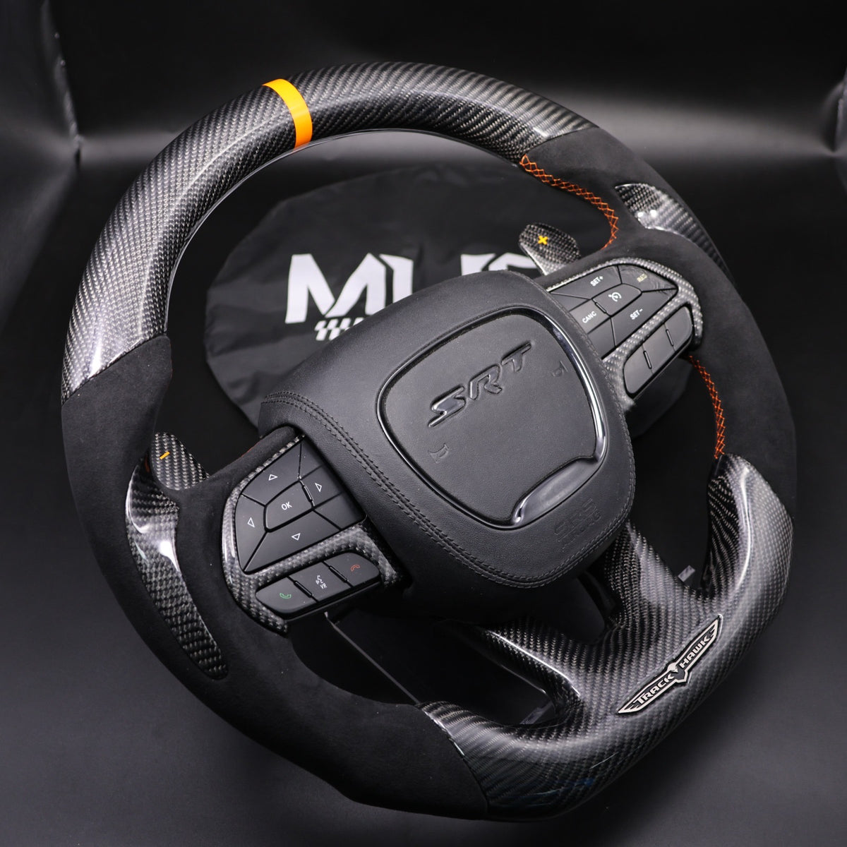 2018-2021 Carbon Orange Accent “Track Series” TrackHawk Steering Wheel ...