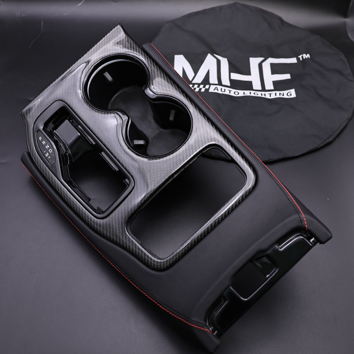2016-2021 Jeep SRT / TrackHawk Carbon Red Leather Center Console ...