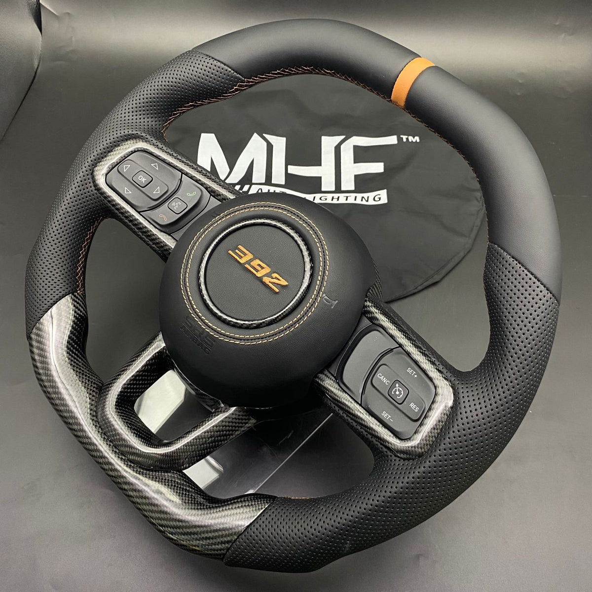 2018-2023 Jeep 392 Wrangler Steering Wheel Gloss Carbon – MHFAutoLighting