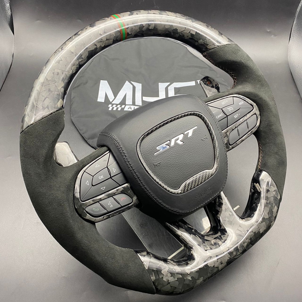 2014-2021 F8 Green Forged Carbon Hellcat SRT Steering Wheel ...