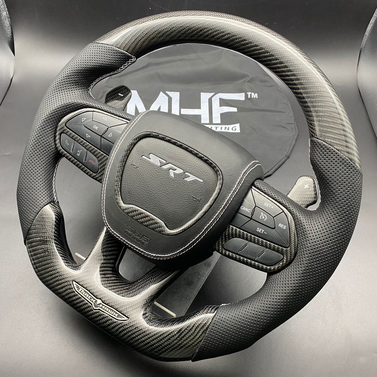 2018-2021 Carbon “White Track Series” TrackHawk Steering Wheel ...