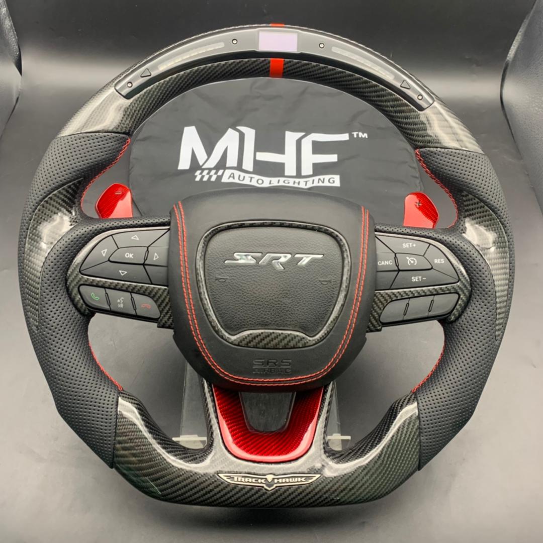 2018-2021 Carbon “Track Series” Red Carbon Accent TrackHawk Steering W ...