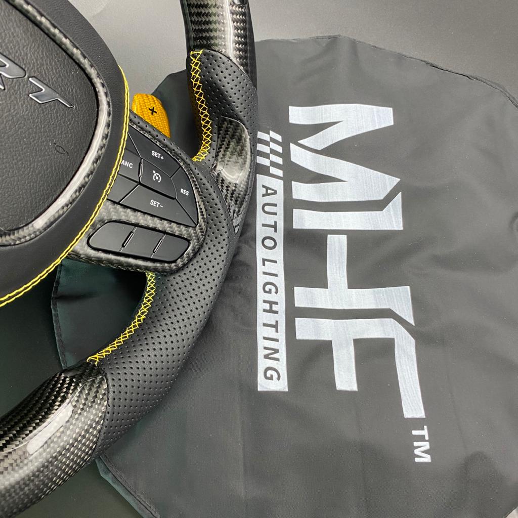 2018-2021 Yellow Carbon “Track Series” TrackHawk Steering Wheel ...