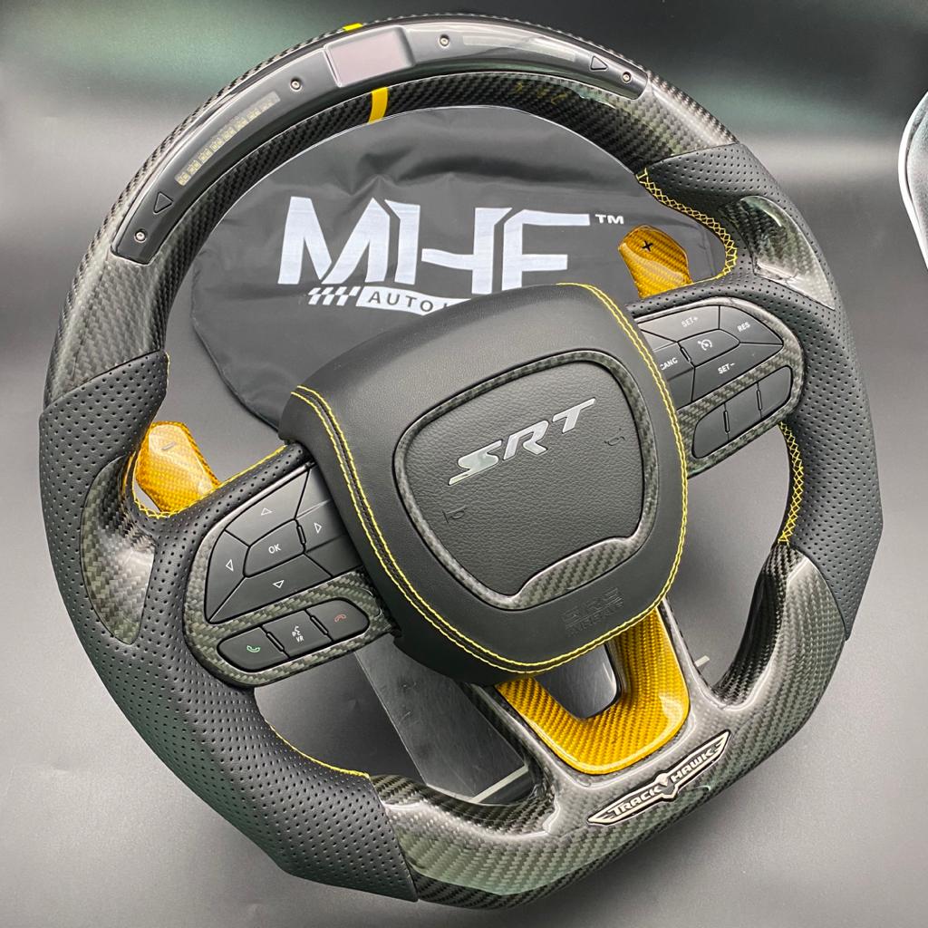 2018-2021 Yellow Carbon “Track Series” TrackHawk Steering Wheel ...