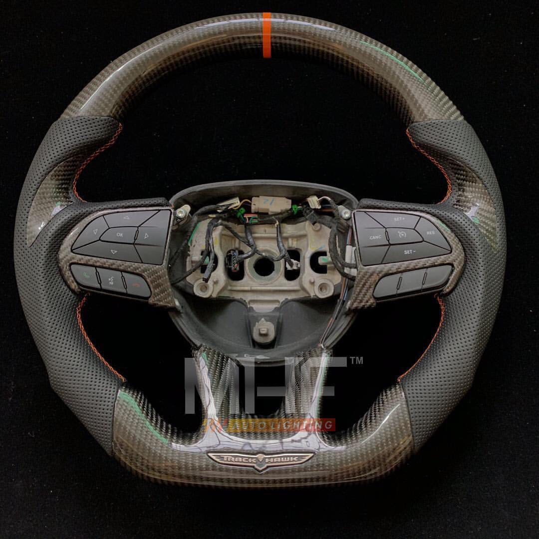 2018-2021 Carbon Orange Accent “Track Series” TrackHawk Steering Wheel ...