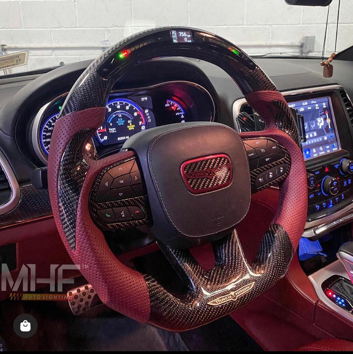 2018-2020 Carbon “Track Series” Dark Rose Accent TrackHawk Steering Wh ...