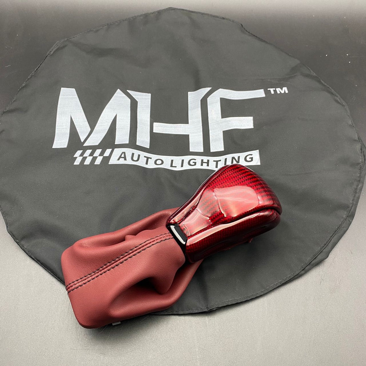 2016-2021 Jeep SRT / TrackHawk Custom Red Carbon Ruby Leather Shifter ...