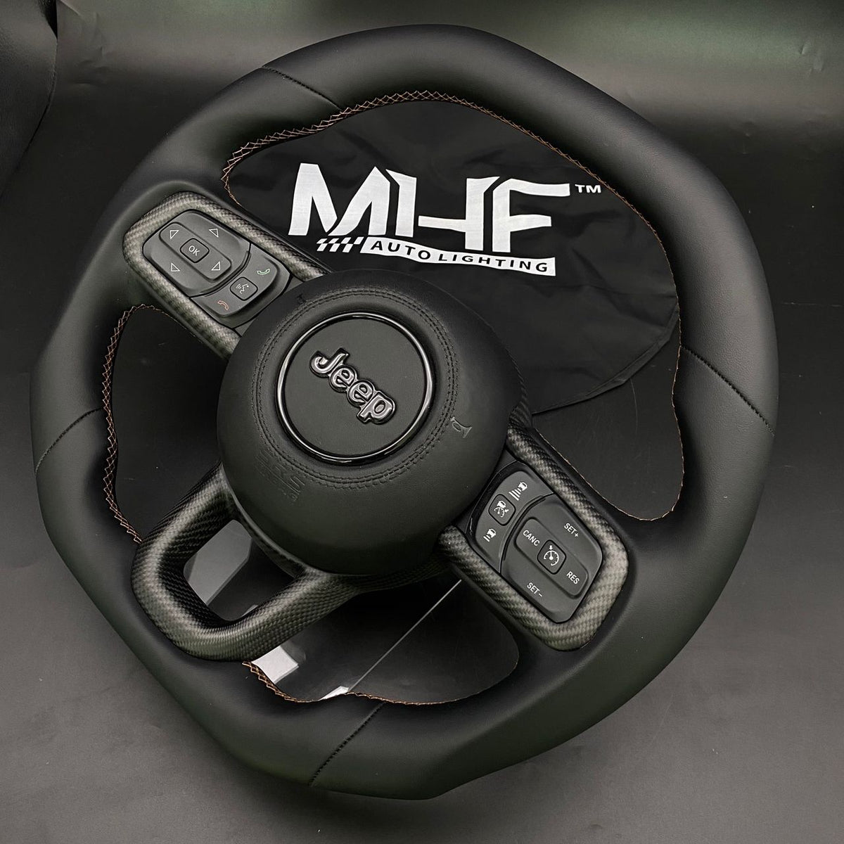 2018-2023 JL Matte Carbon / Bronze” Jeep Wrangler Steering Wheel ...
