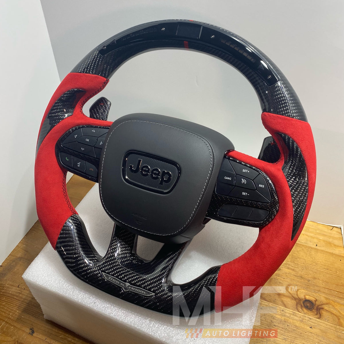 2018-2021 Carbon “Track Series” Red Accent TrackHawk Steering Wheel ...