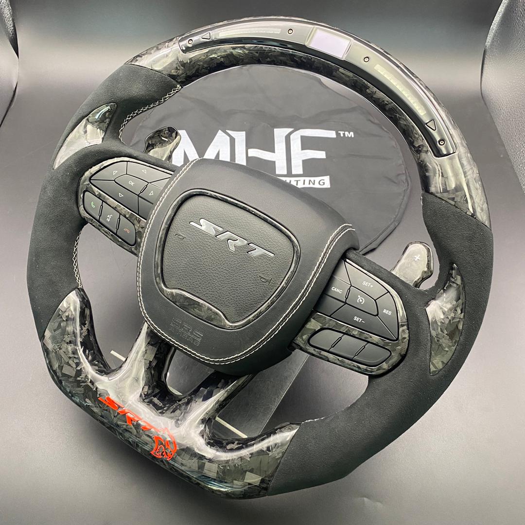 2015 -2021 Forged Carbon “Hellcat Alcantara” Red Steering Wheel ...